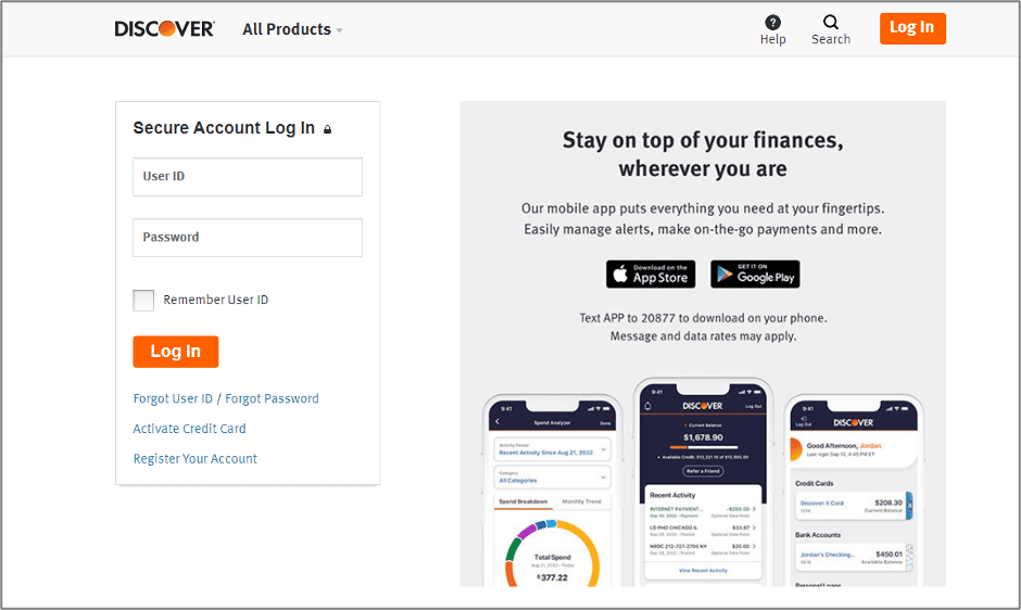 Discover Card Login Download